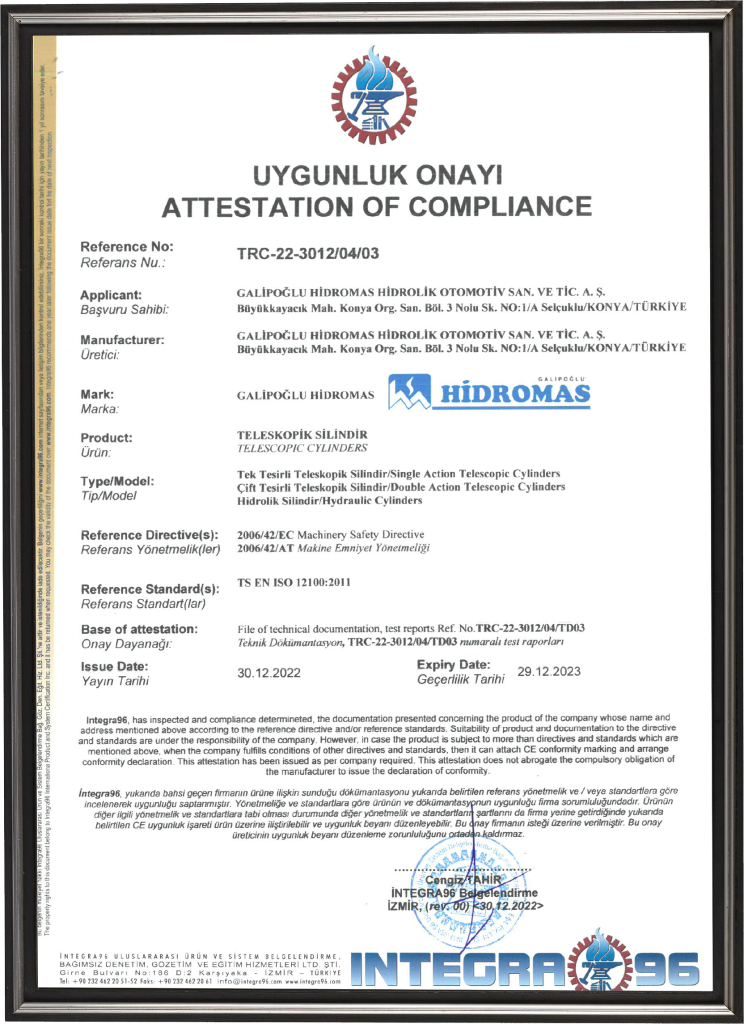 Quality Certificates – Galipoğlu Hidromas Hidrolik Otomotiv San. ve Tic ...